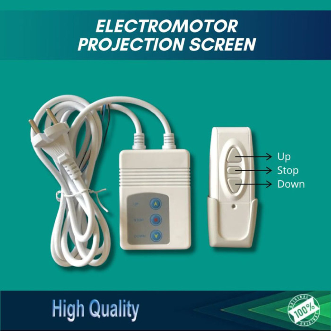 Remote Layar Proyektor Receiver Screen Projector Set
